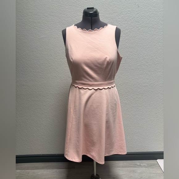 Elle | Dresses | Elle Pink Midi Fit And Flare Dress | Poshmark